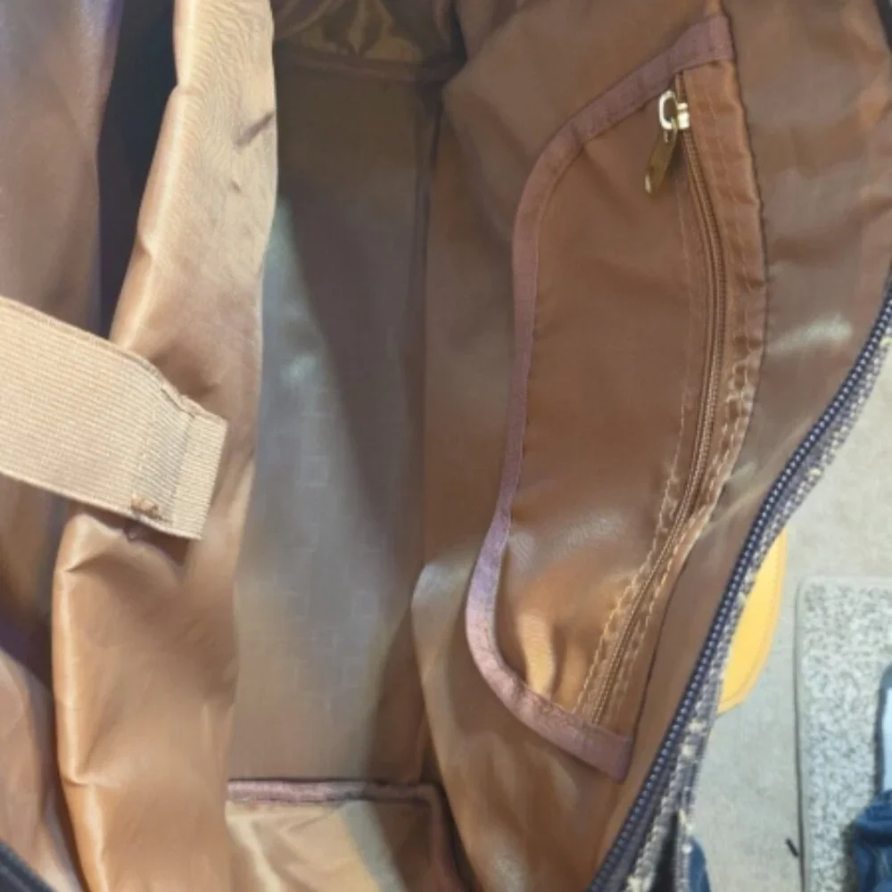 Pierre Cardin | Bags | Pierre Cardin Monogram Tote Bag Brown Canvas ...